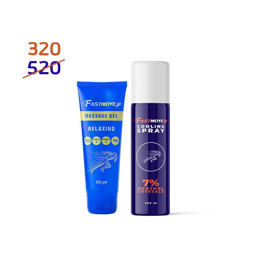 Fastmove cooling spray + fastmove gel 120gm – Leap Cosmeceuticals